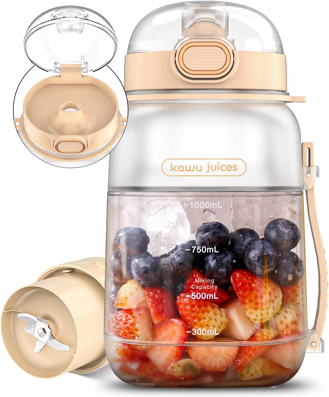 Highcool Portable Blender, Portable Smoothie Blender On the Go, No-BPA ...