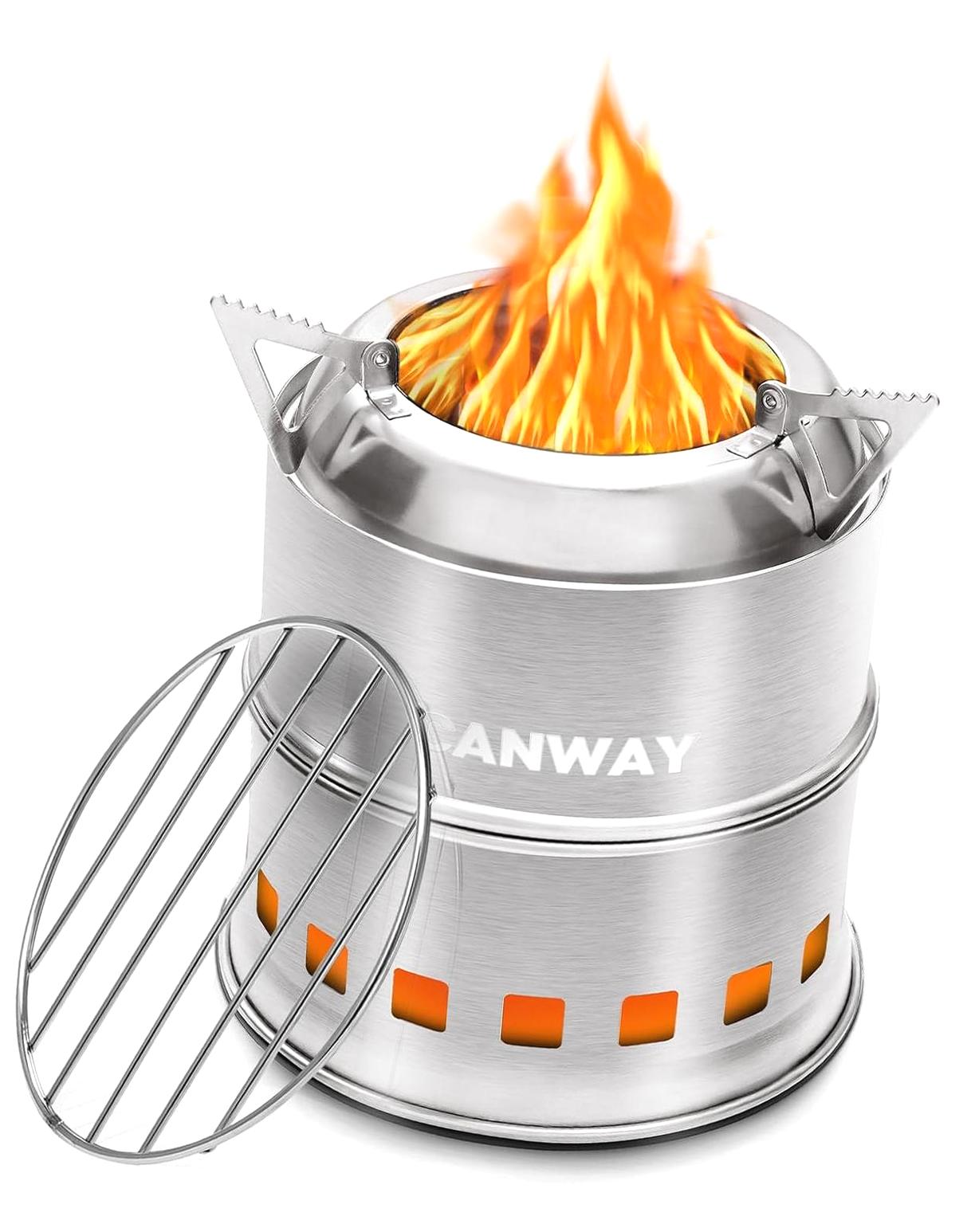 Highcool Portable Camping Stove Mini Wood Burning Camp Stove for ...