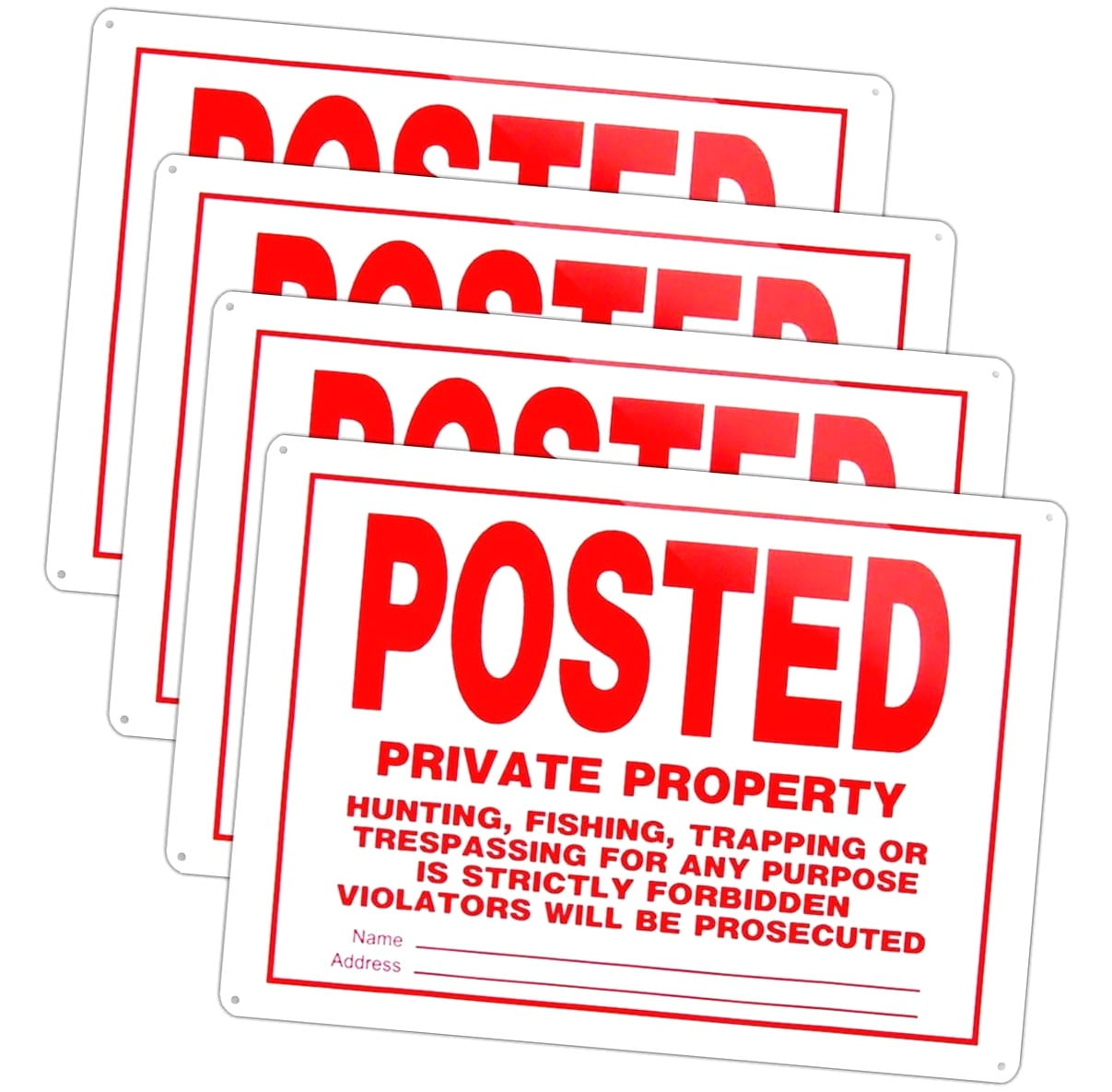Highcool Posted No Trespassing Signs Private Property Material No Sign ...
