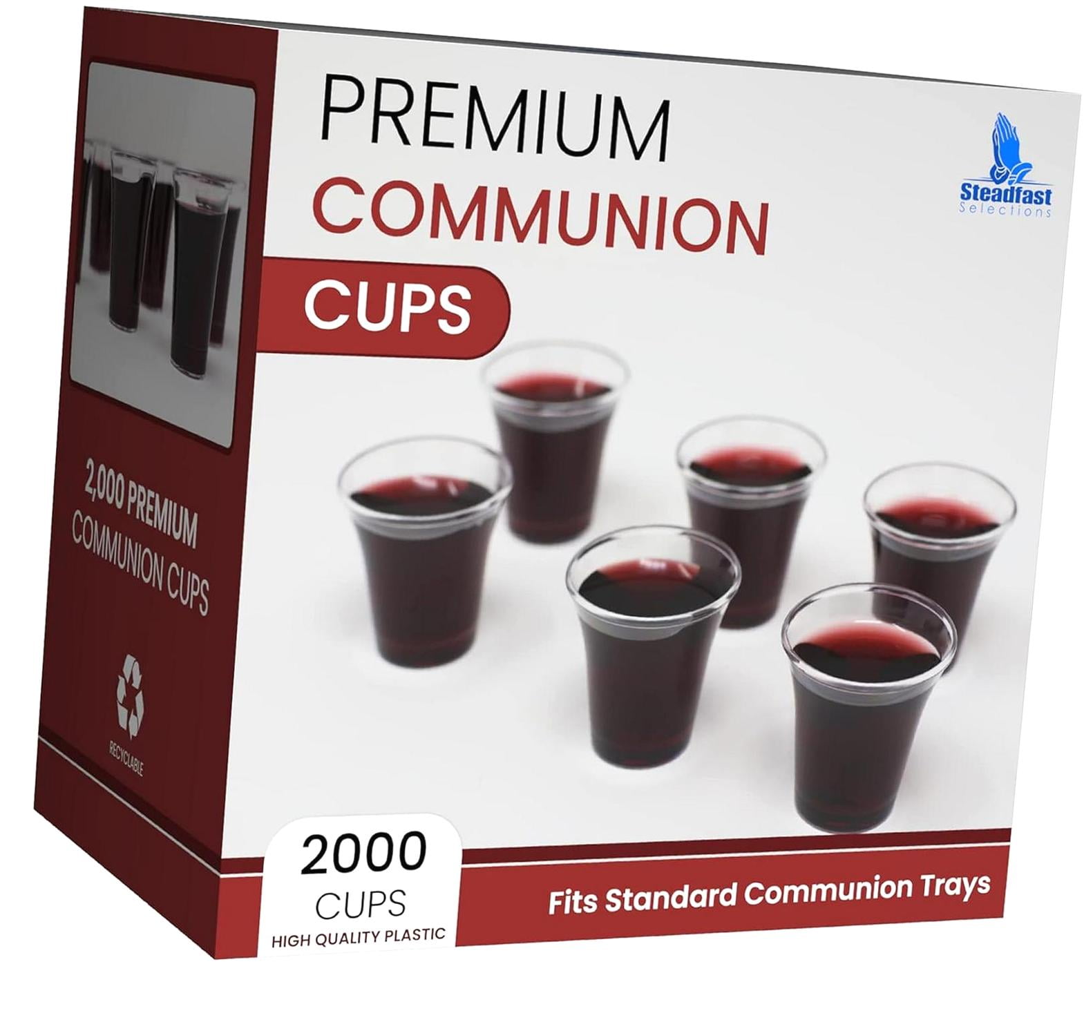 Highcool Premium Bulk Pack of 2000 Plastic Communion Cups, Set for Holy ...
