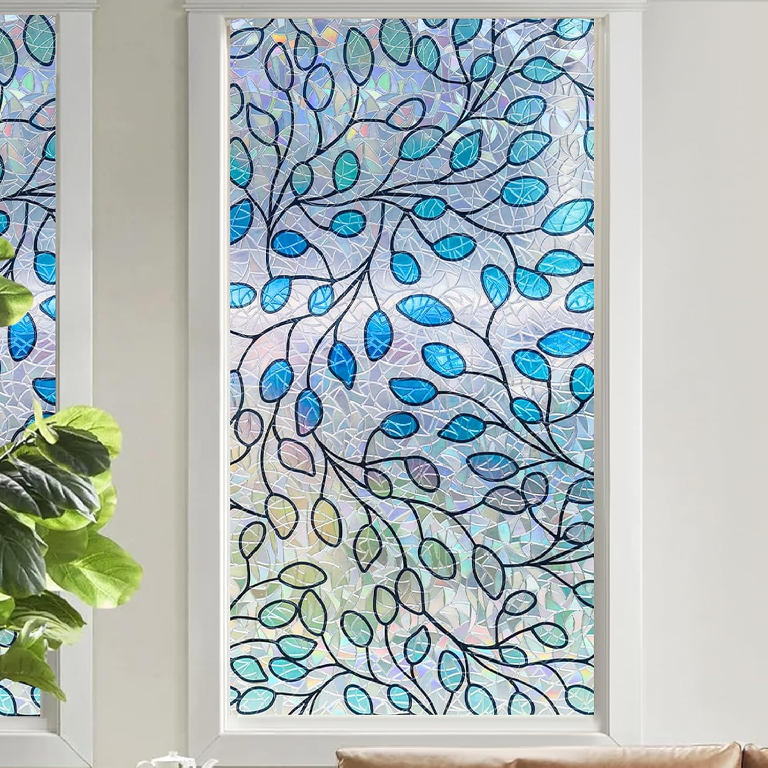 Highcool Privacy Window Film with Adhesive, Static Cling Sun Window ...
