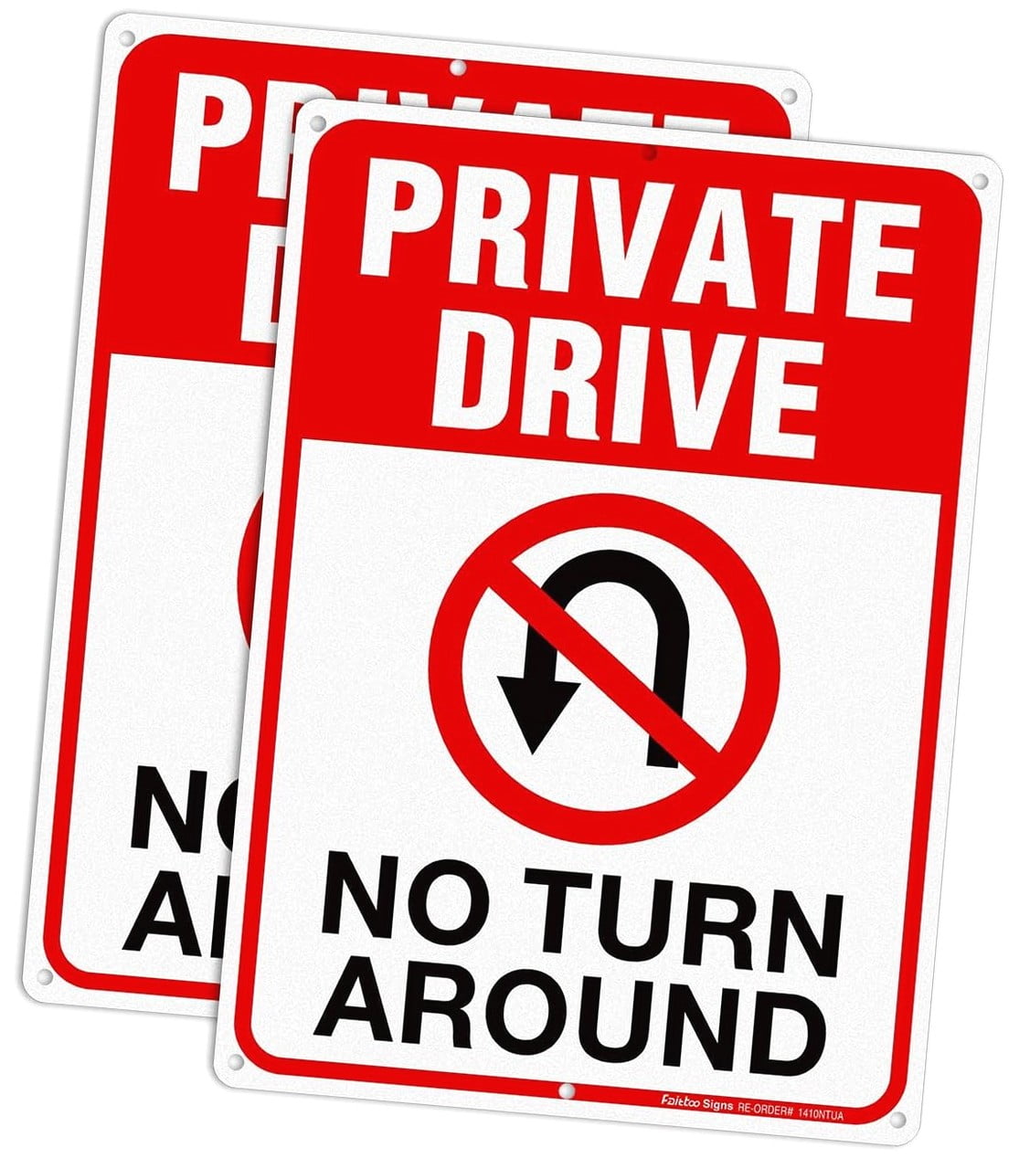Highcool Private Drive Sign, No Turn Around Sign, Driveway Signs No ...