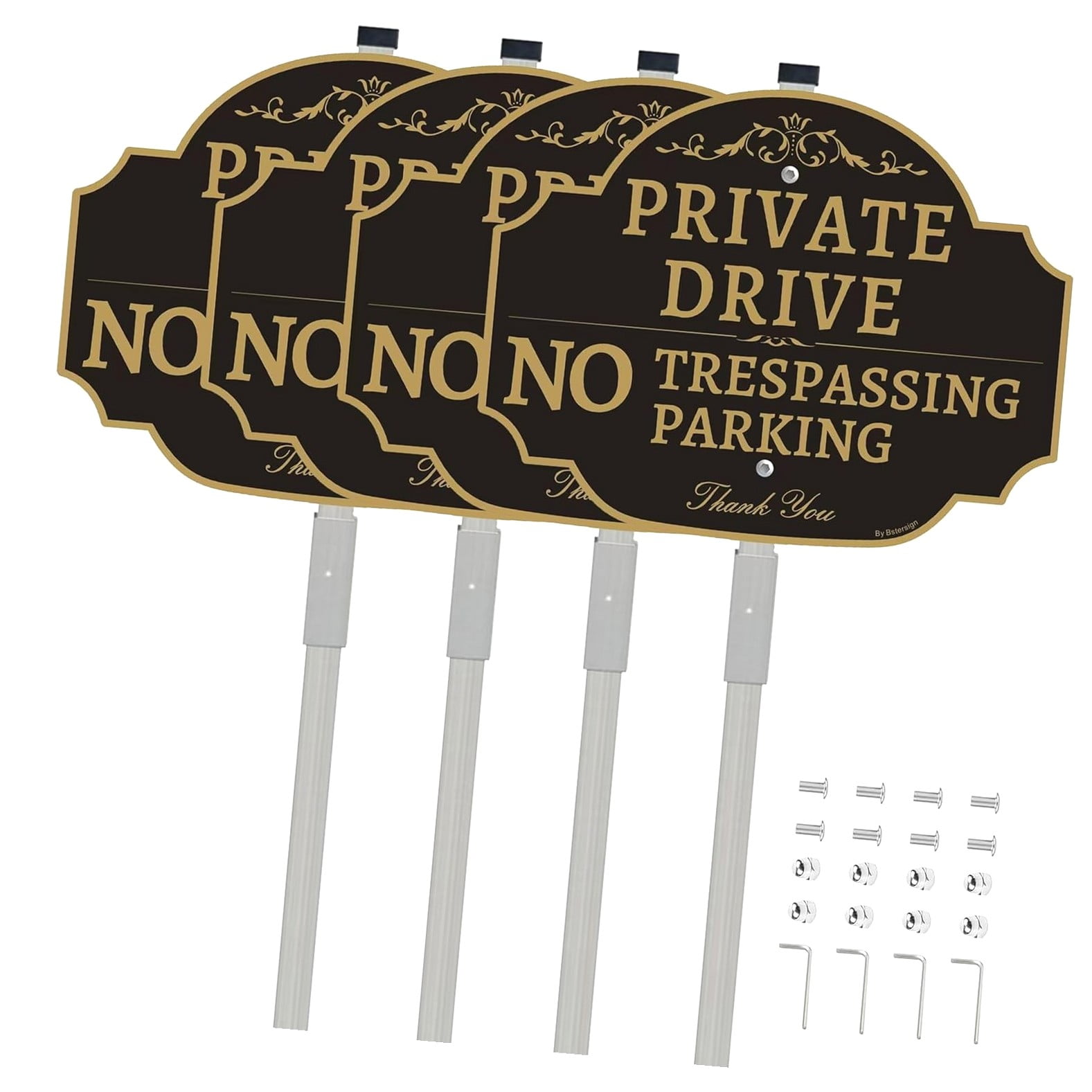 Highcool Private Drive Sign with 28 Inch Stake, 12x9 Inch Private ...