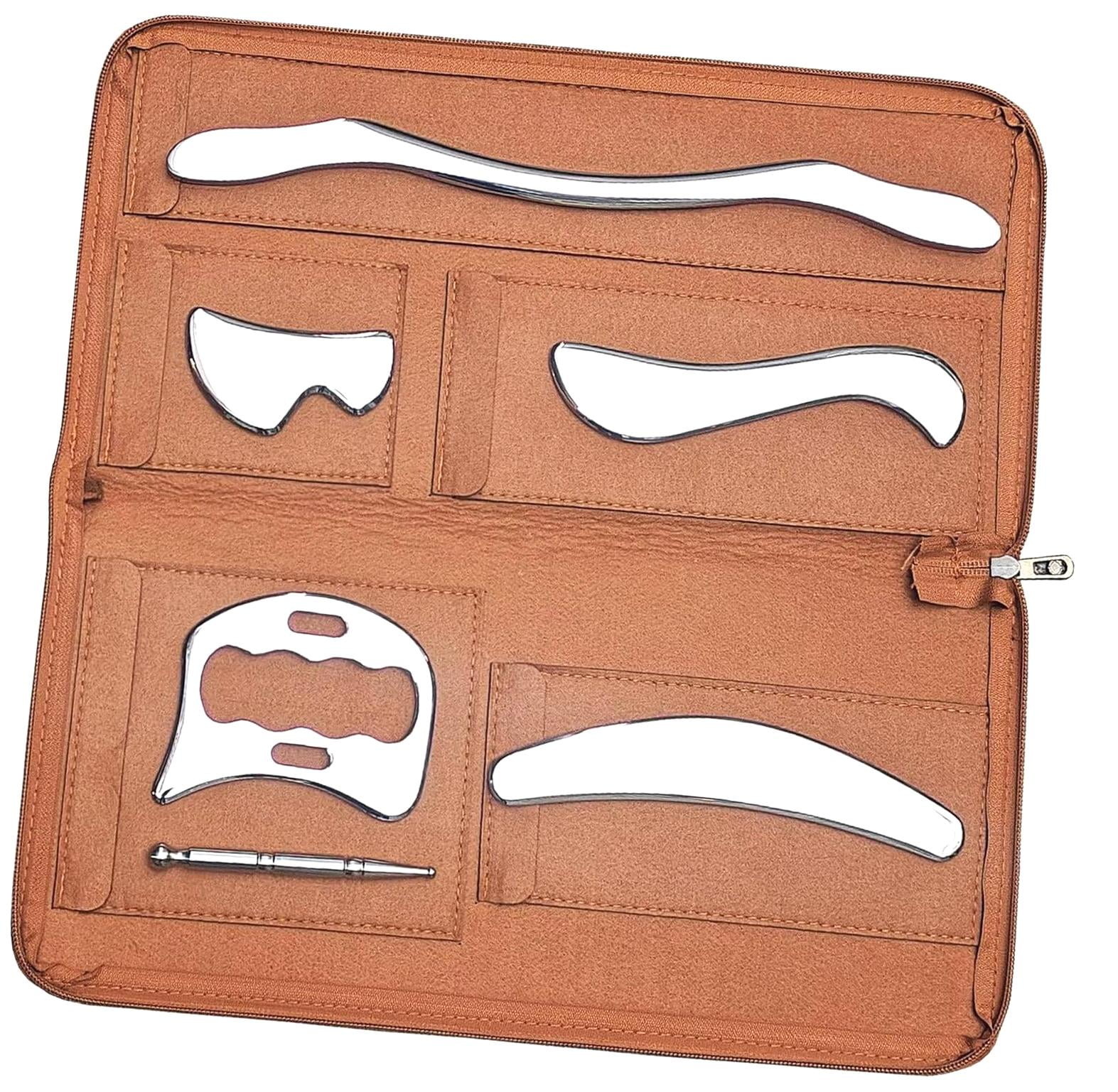 Highcool Professional Stainless Steel Muscle Scraper Set, IASTM Tools ...