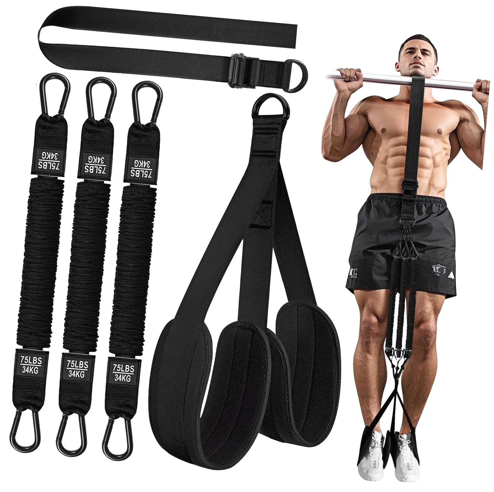 Highcool Pull Bands, Resistance Band for Pull Ups, Weight/Size with ...