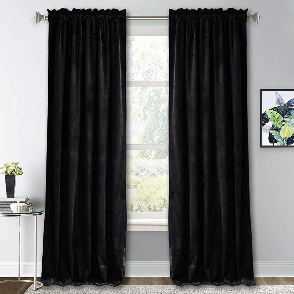 Highcool RYB Velvet Curtains Thermal Insulated Window Curtains for ...