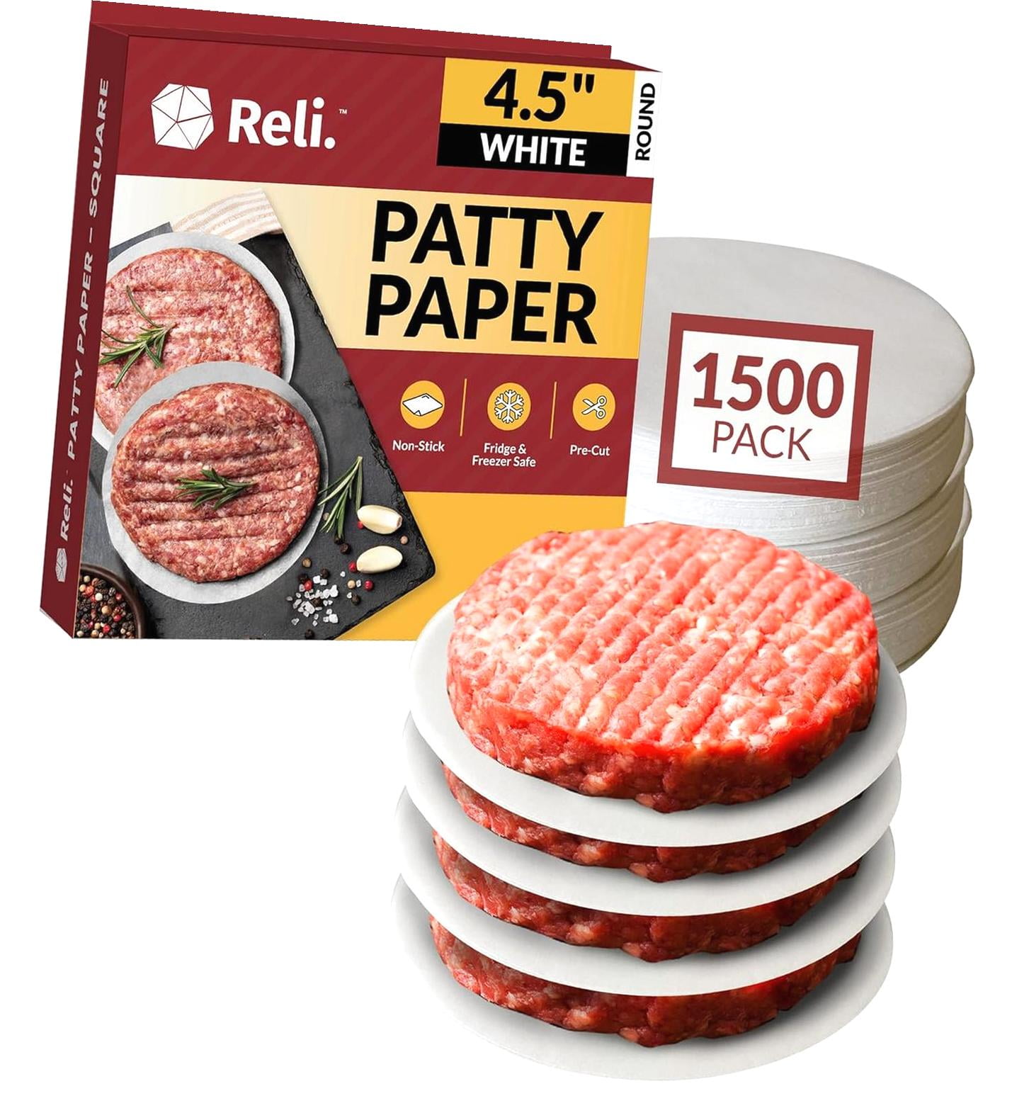 Highcool Reli. Hamburger Patty Paper (1500 Pack) (4.5 Inch Round) | Wax ...
