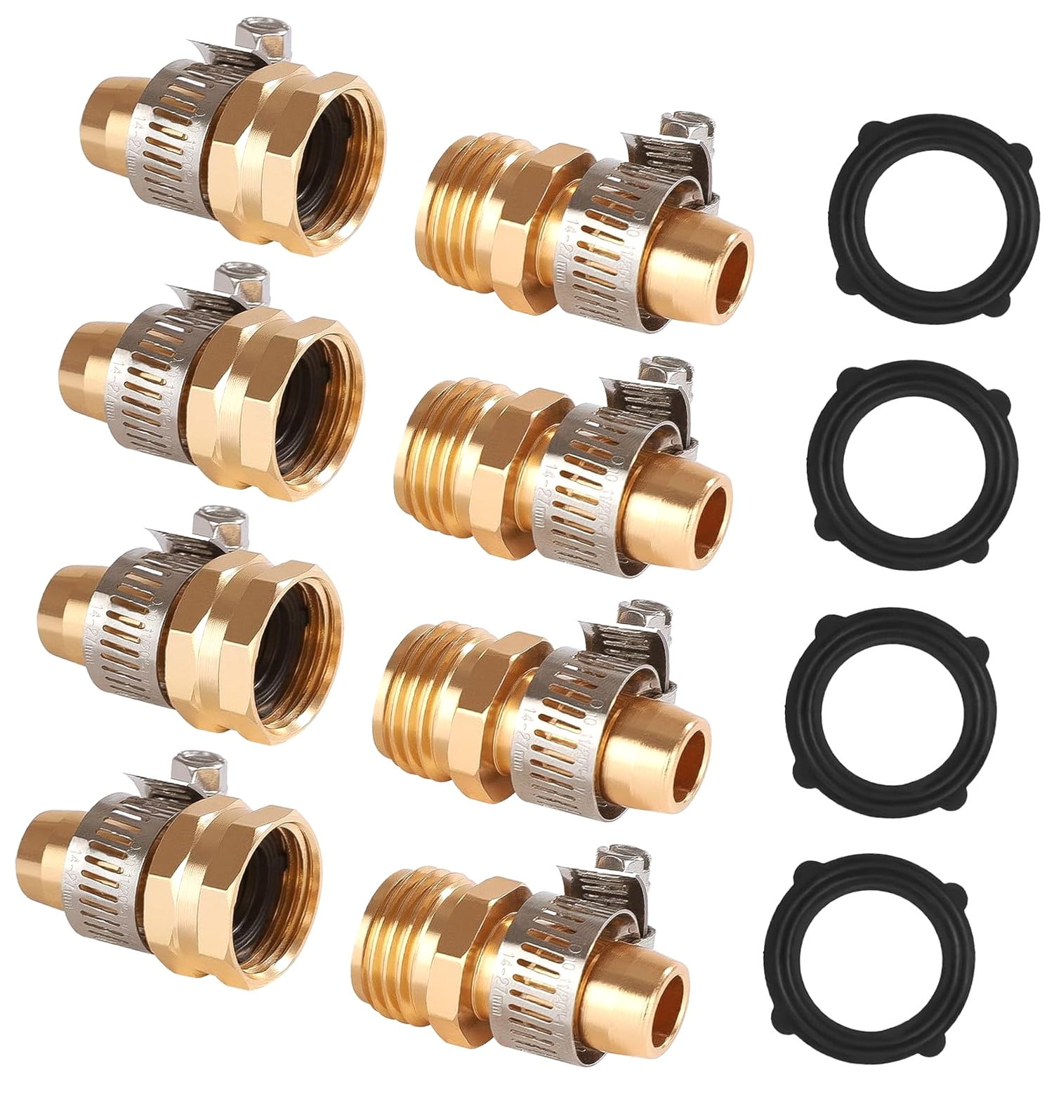 Highcool Repair Kit with Clamps, Male and Female Hose Fittings, with 3/ ...