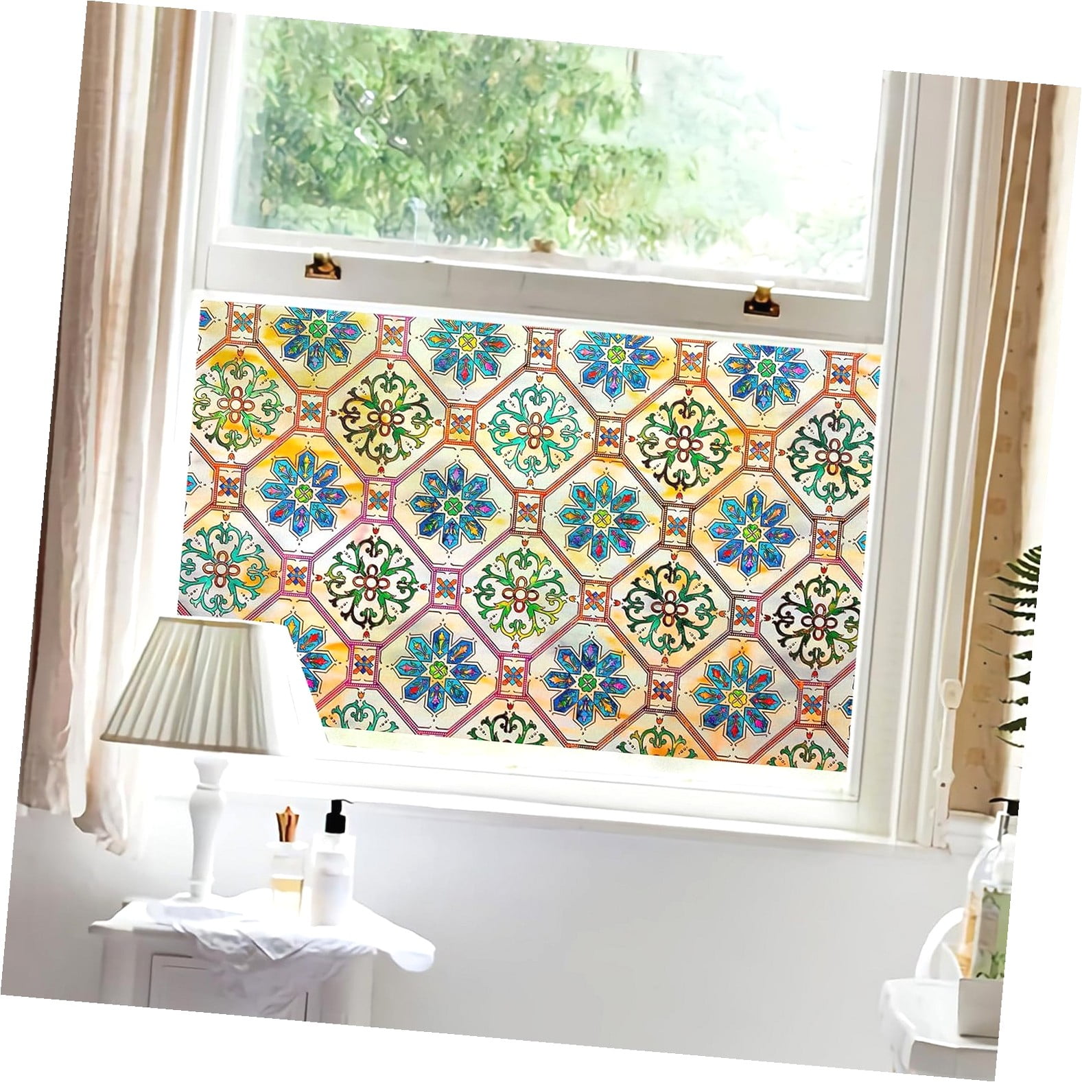 Highcool Retro Stained Window Film for Bathroom Texture 2nd Generation ...