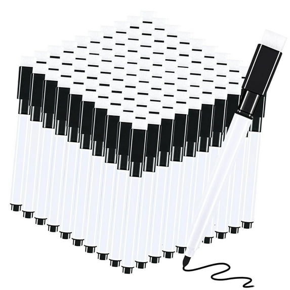 Highcool Rewritable White Markers With Eraser (100 Pieces, Bulk ...