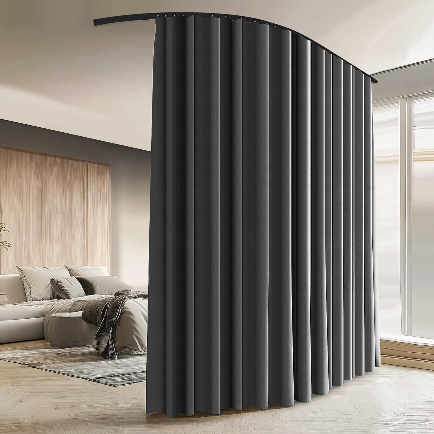 Highcool Room Divider Curtains with Ceiling Curtain Set Window Curtain ...