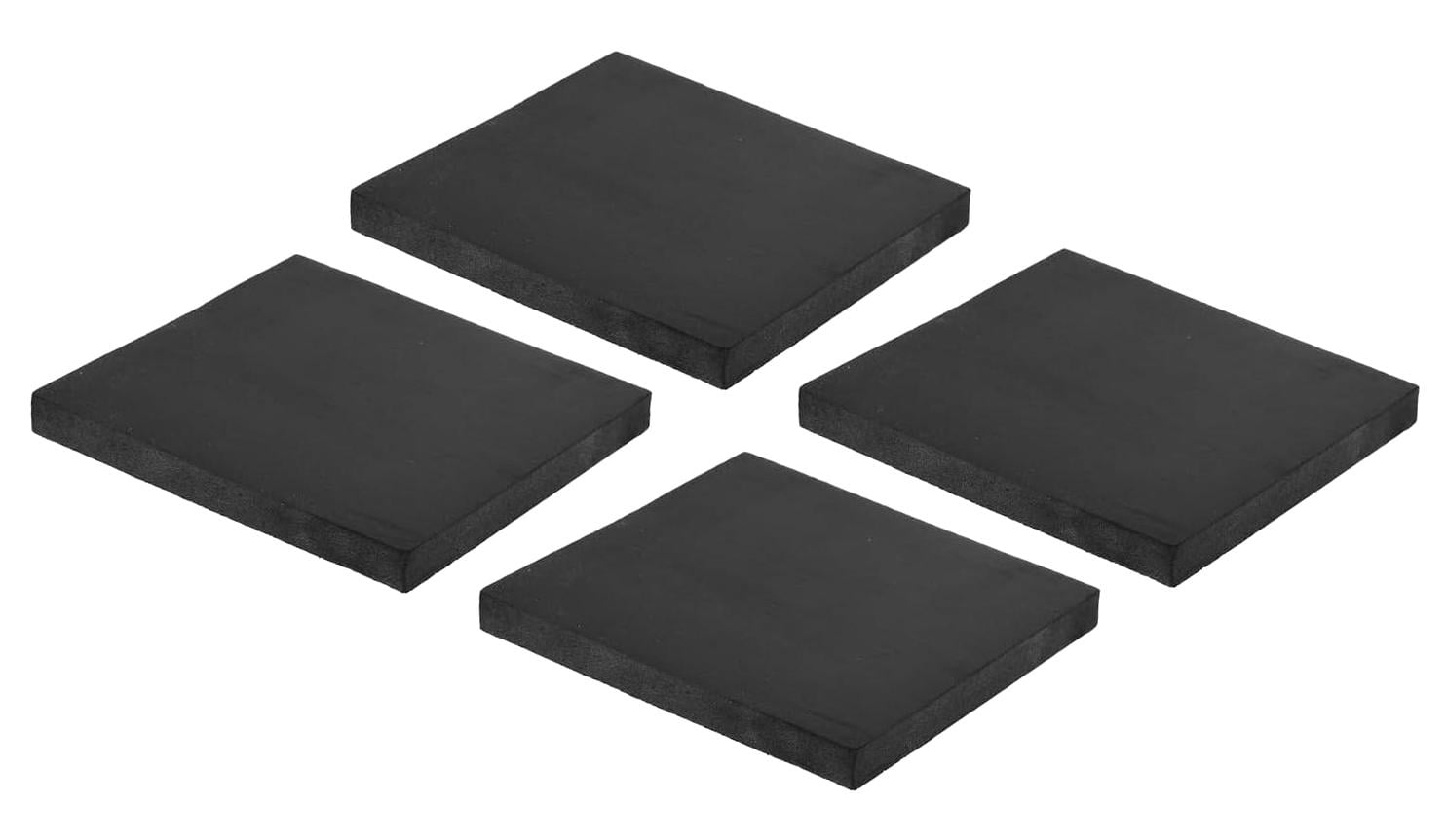 Highcool Rubber Anti-Vibration , 4 Square Isolation Mats 4" x 4" x 0.4" for HVAC, Air ...