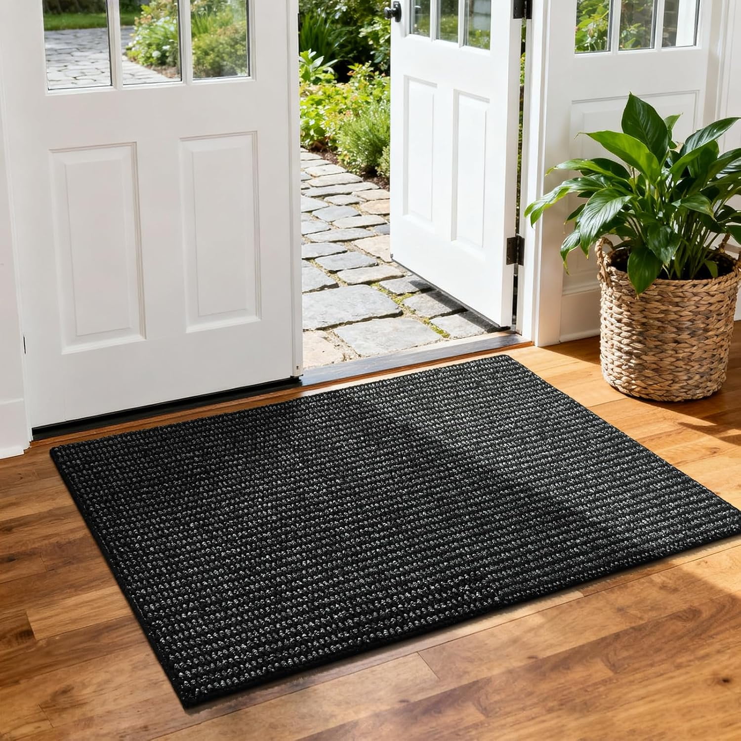 Highcool Rugs for Entryway 2x3 Faux Jute Rug Dirt Trapper Small ...