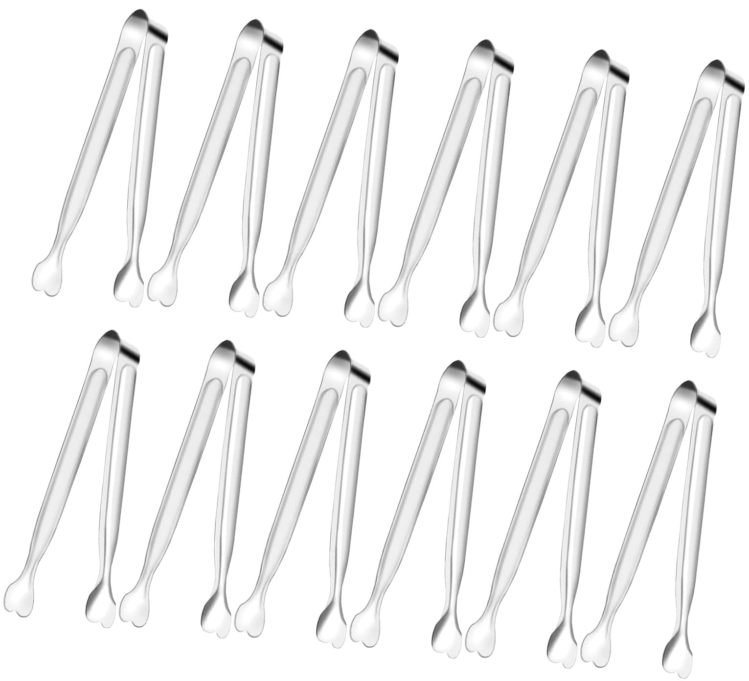 Highcool Serving Tongs, 12-Packs Steel Sugar Tong, 5.3inch Small Tongs ...