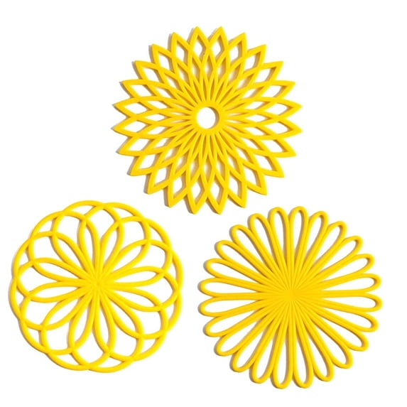 Highcool Set of 3 Trivet Mat Hot Pot Holder Hot for Table Countertop ...