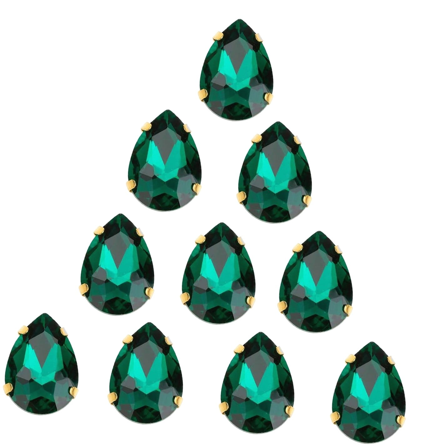 Highcool Sew Rhinestone Tear Drop Rhinestones in 48 Pcs (Mixed Colors ...