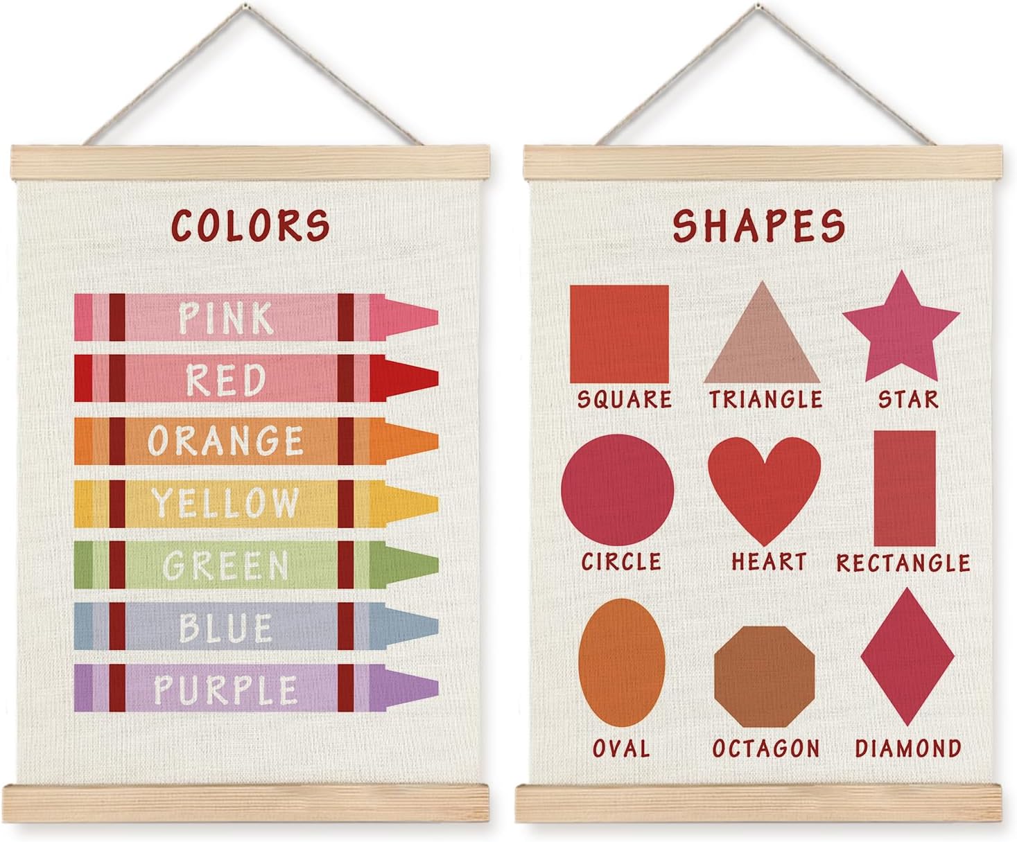 Highcool Shapes and Colors Posters for Classroom Wall, Shapes and ...
