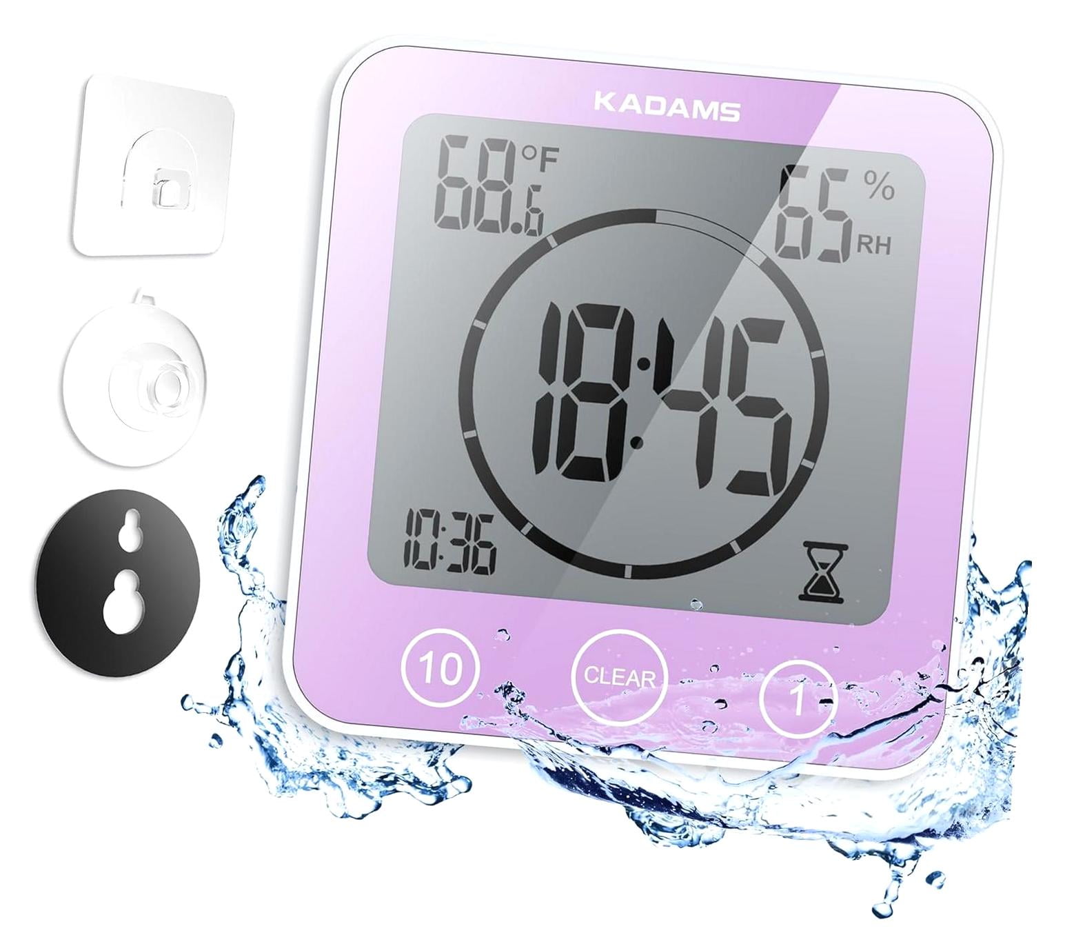 Highcool Shower Clock Bathroom Timer – Features a countdown wall clock ...