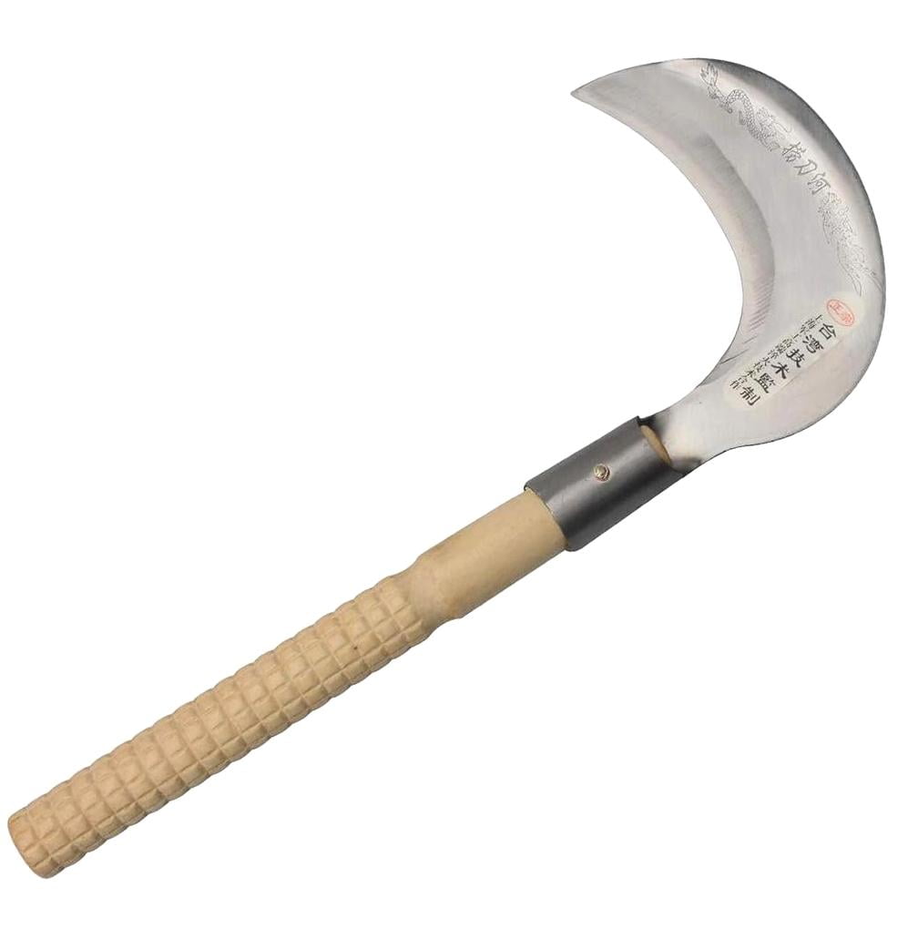 Highcool Sickle - Steel Grass Sickle, Hardwood Handle Clearing Sickle ...