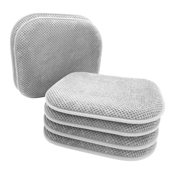 Highcool Silver Grey Seat Cushions for Kitchen Chairs and Dining Chairs ...