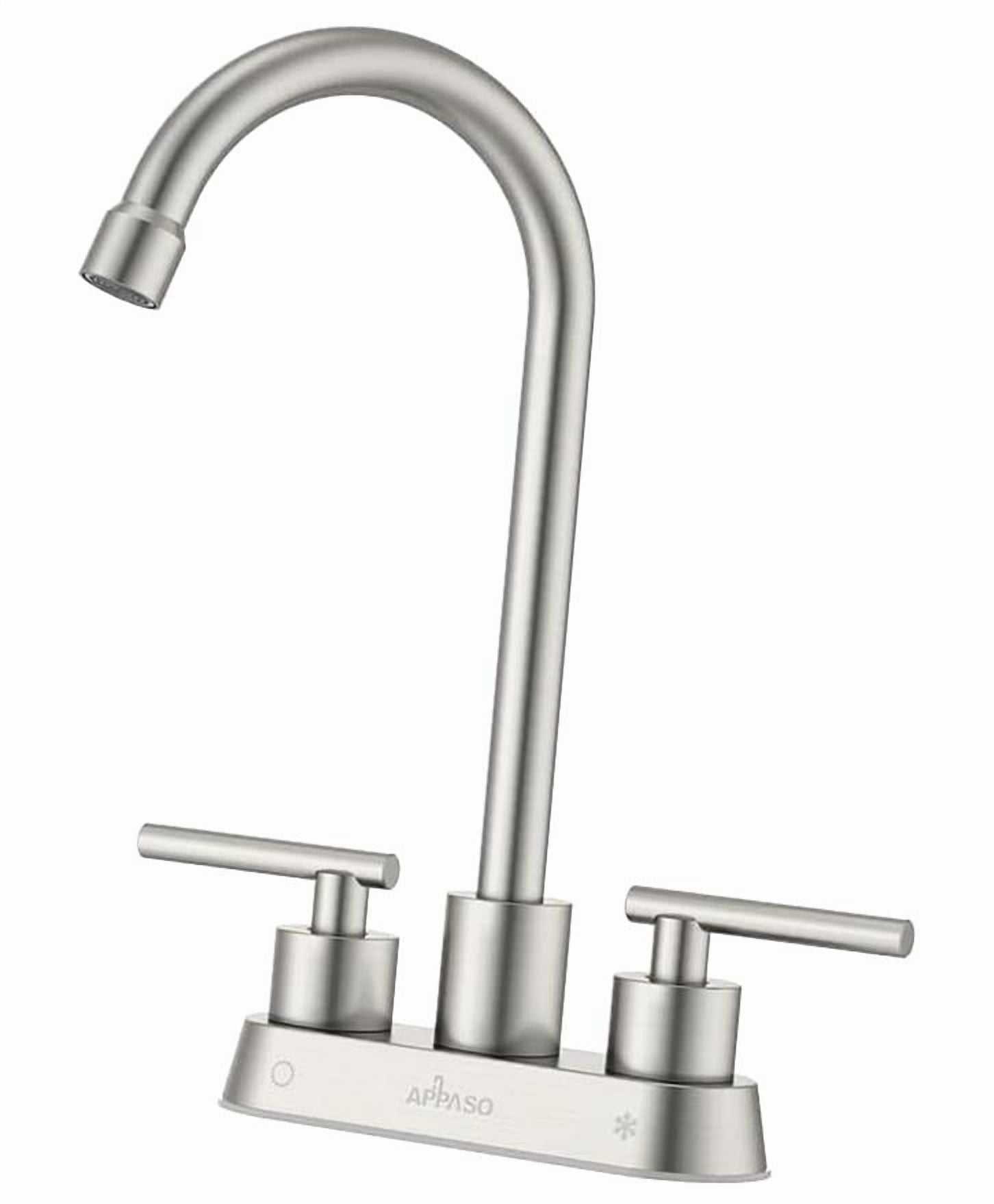 Highcool Sink 4 Inch Centerset, Dual-Hole Bathroom with High Arc Spout ...