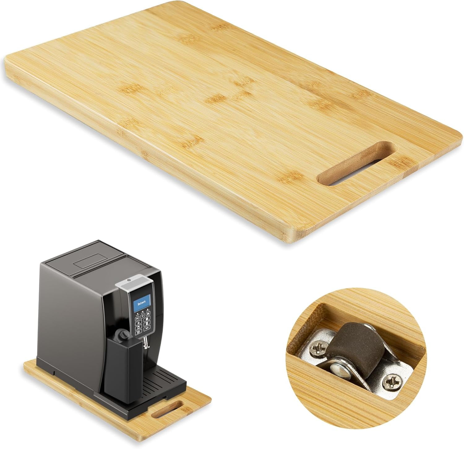 Highcool Sliding Tray, Movable Tray for Coffee Maker, Coffee Pot Wheels ...