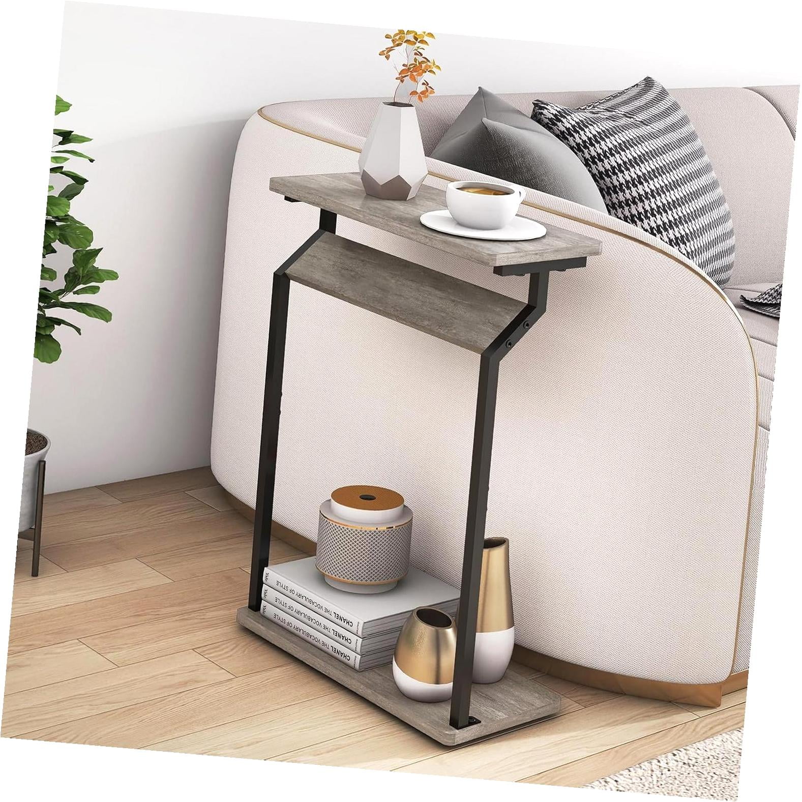 Highcool Slim Side Table for Compact Spaces, Narrow End Table for ...