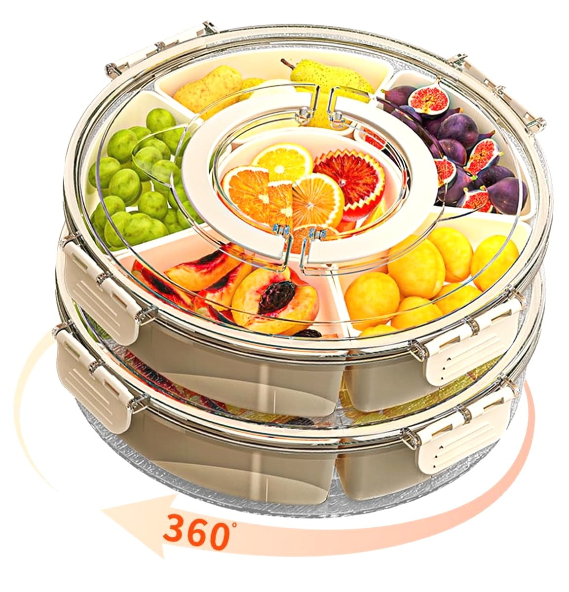 Highcool Small Divided with Lid and Handle, Stackable Snackle Box ...