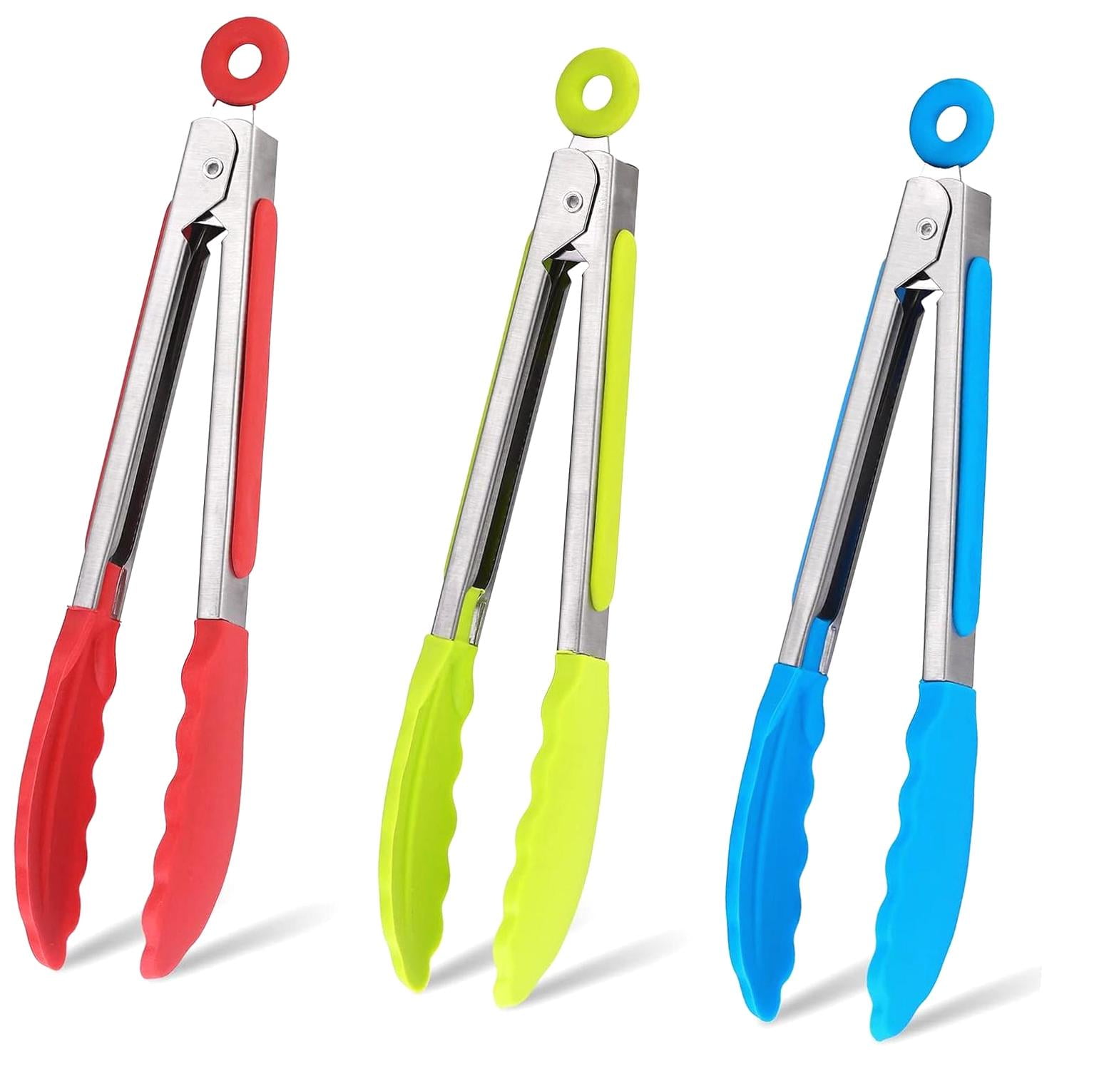 Highcool Small Tongs For Co,7 in en Mini Tongs with Silone Tips Great ...
