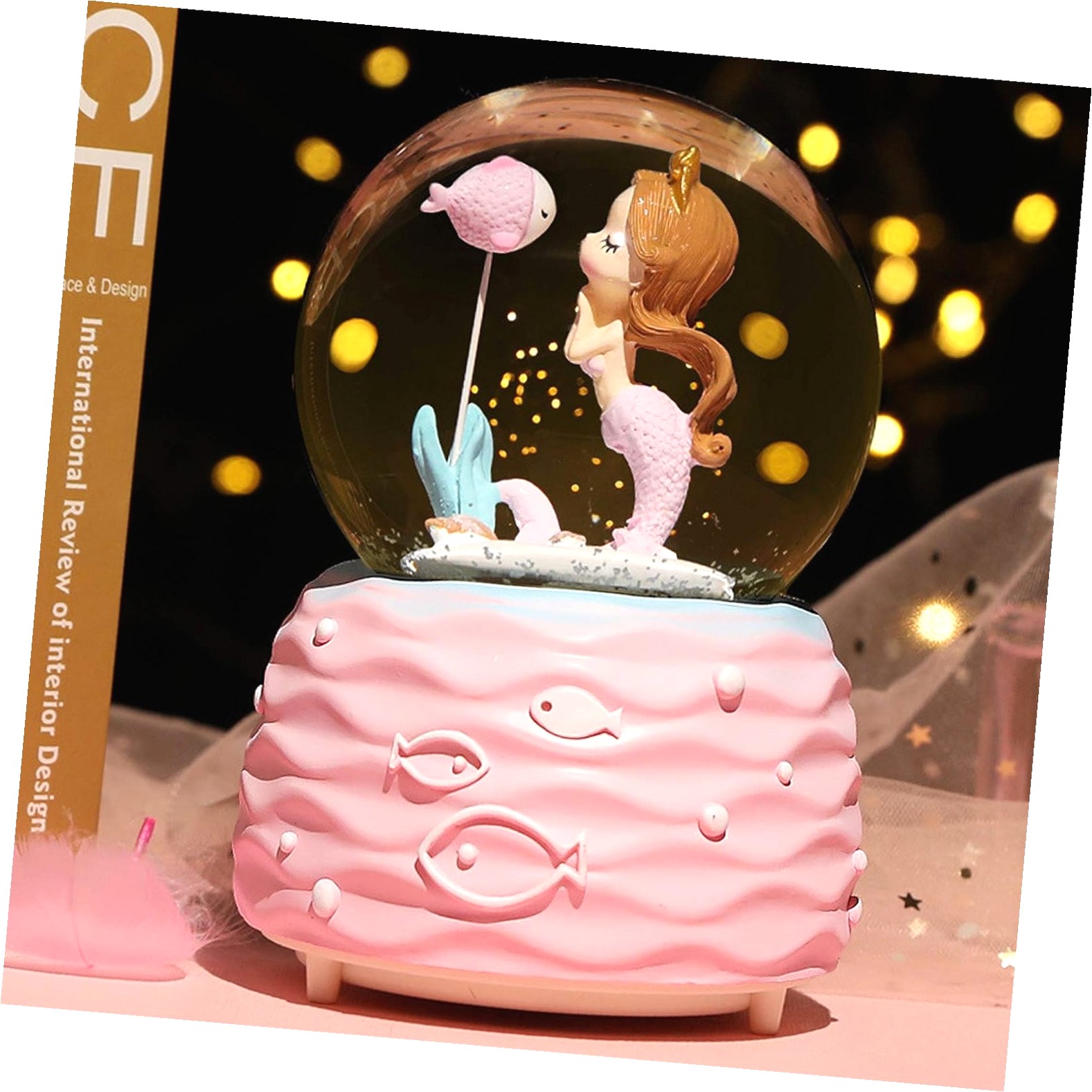 Highcool Snow Globes, Snow Globes with Music, Lights, for Little Girls ...