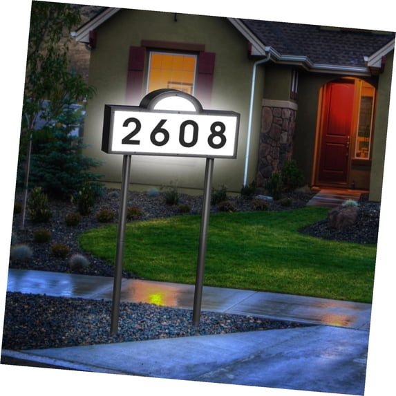 Highcool Solar House Number Sign, Solar Address Markers for Yard ...