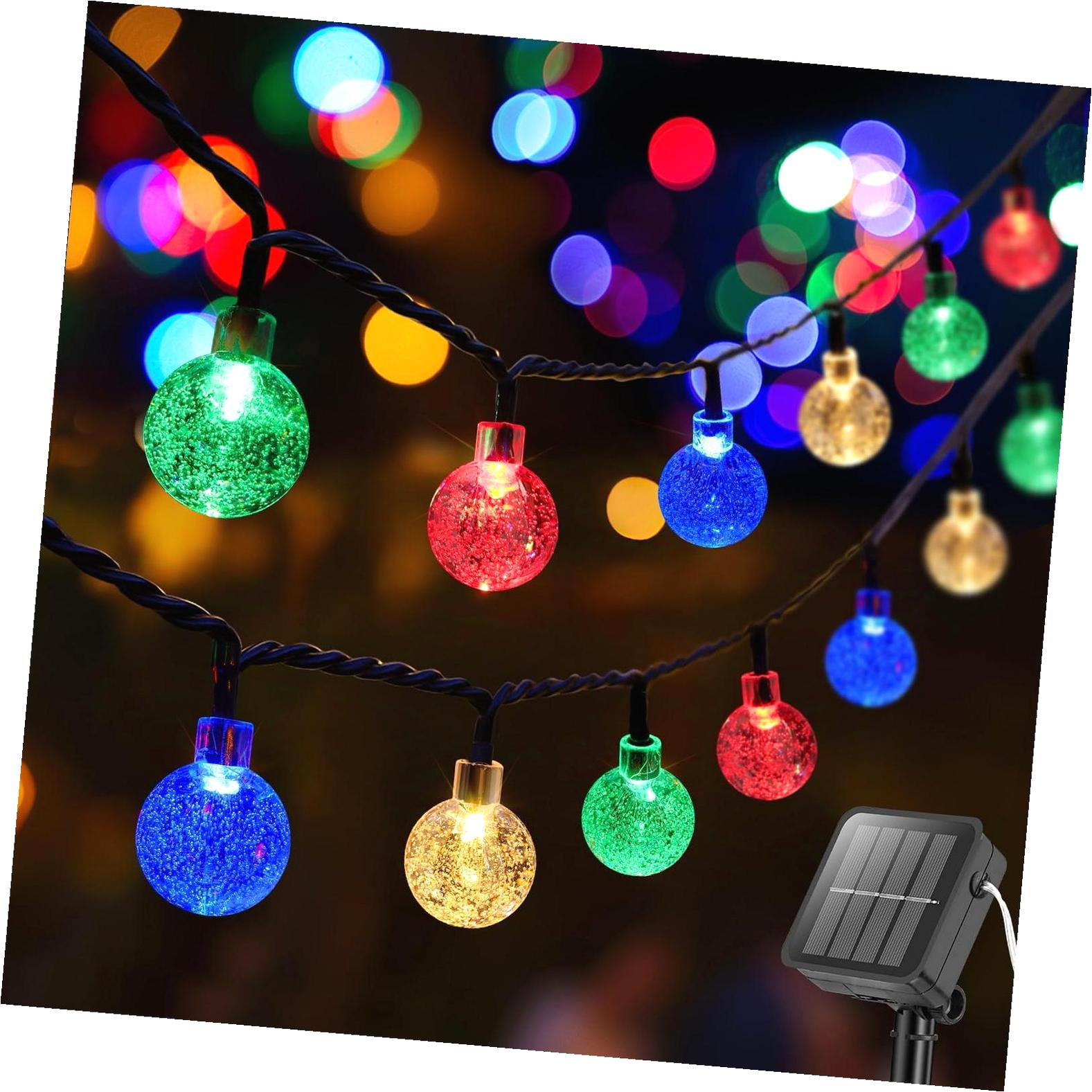 Highcool Solar-Powered Strand Lights, 20 Feet Featuring 30 Crystal ...