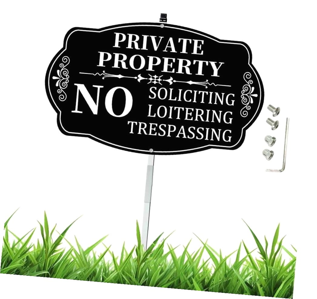 Highcool No Soliciting Yard Sign, No Soliciting Sign for House/Property ...