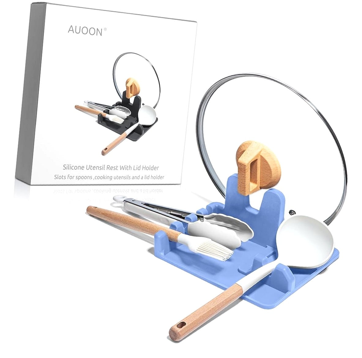 Highcool Spoon Holder for Stove Spoon and Lid Rest with Drip Pad ...