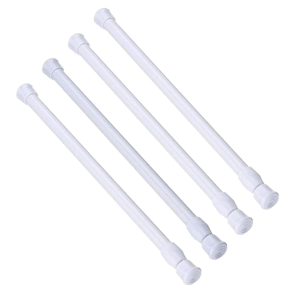 Highcool Spring Tension Curtain Rods Short Tension Rod (White, 27" to ...