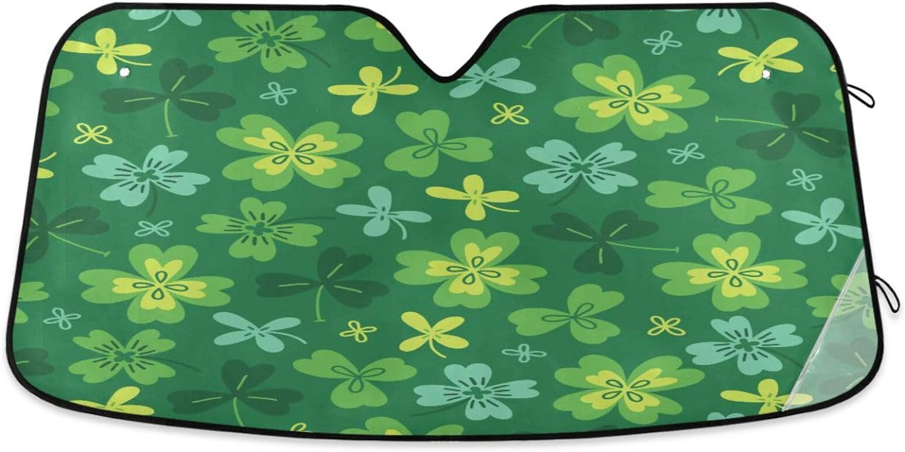 Highcool St Shamrocks Front Windshield Sun Shade Foldable UV Sunshade ...