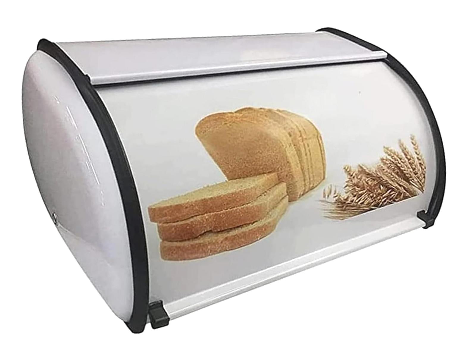 Highcool Stainless Steel Bread Box,Large Capacity Bread Box with Roll ...