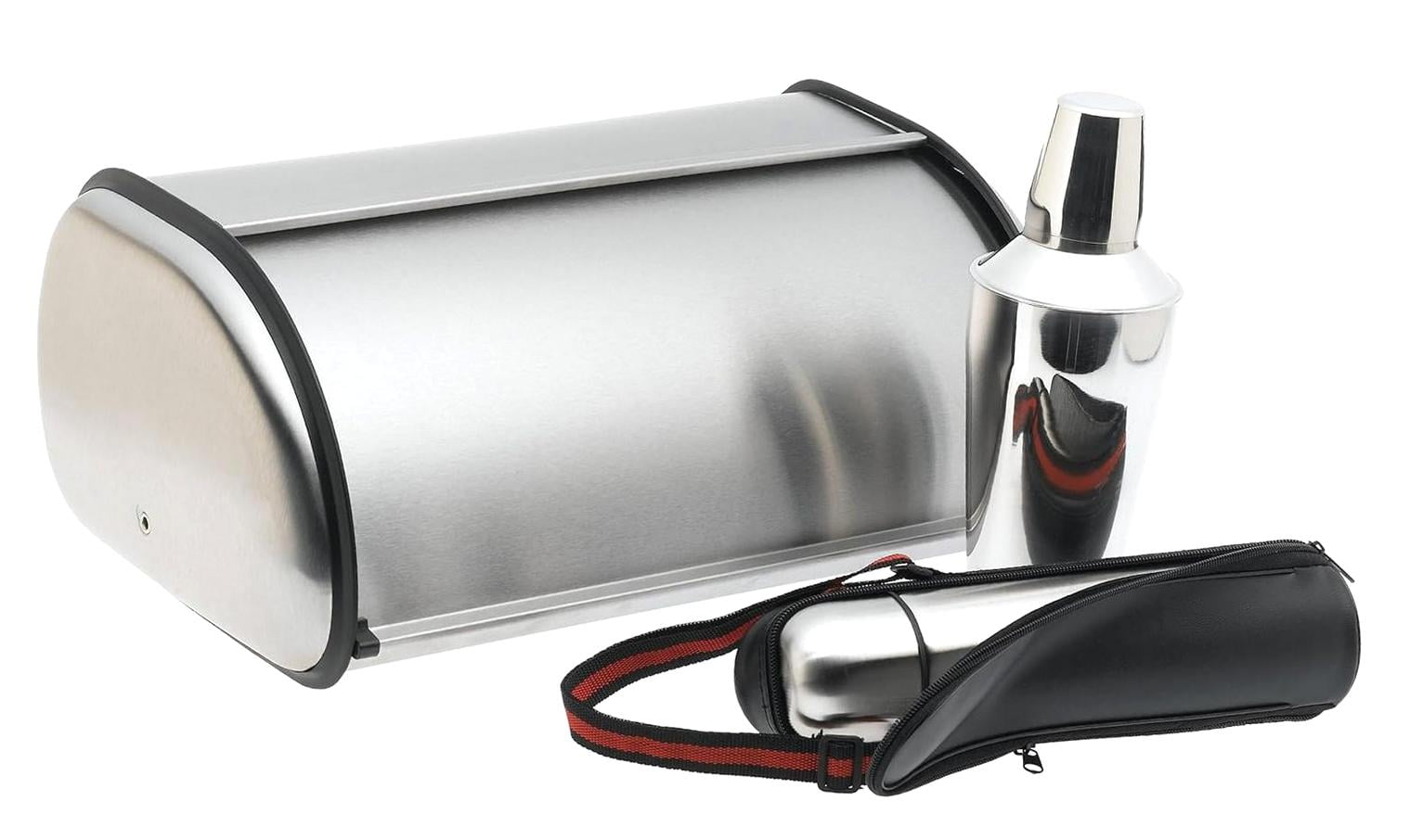 Highcool Stainless Steel Bread Box includes Bonus Flask and .5 Liter ...