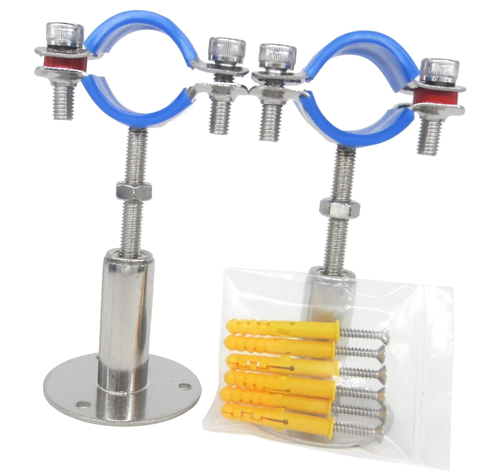 Highcool Steel Adjustable Pipe Clamp Bracket - Mounts on Wall/Ceiling ...