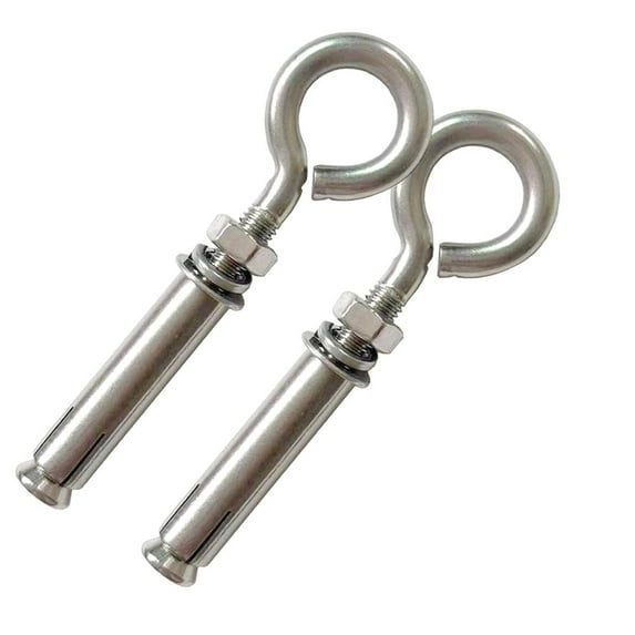 Highcool Steel Expansion Screws, 2 Pack M10 Shoulder Lag Eyebolts Wall ...