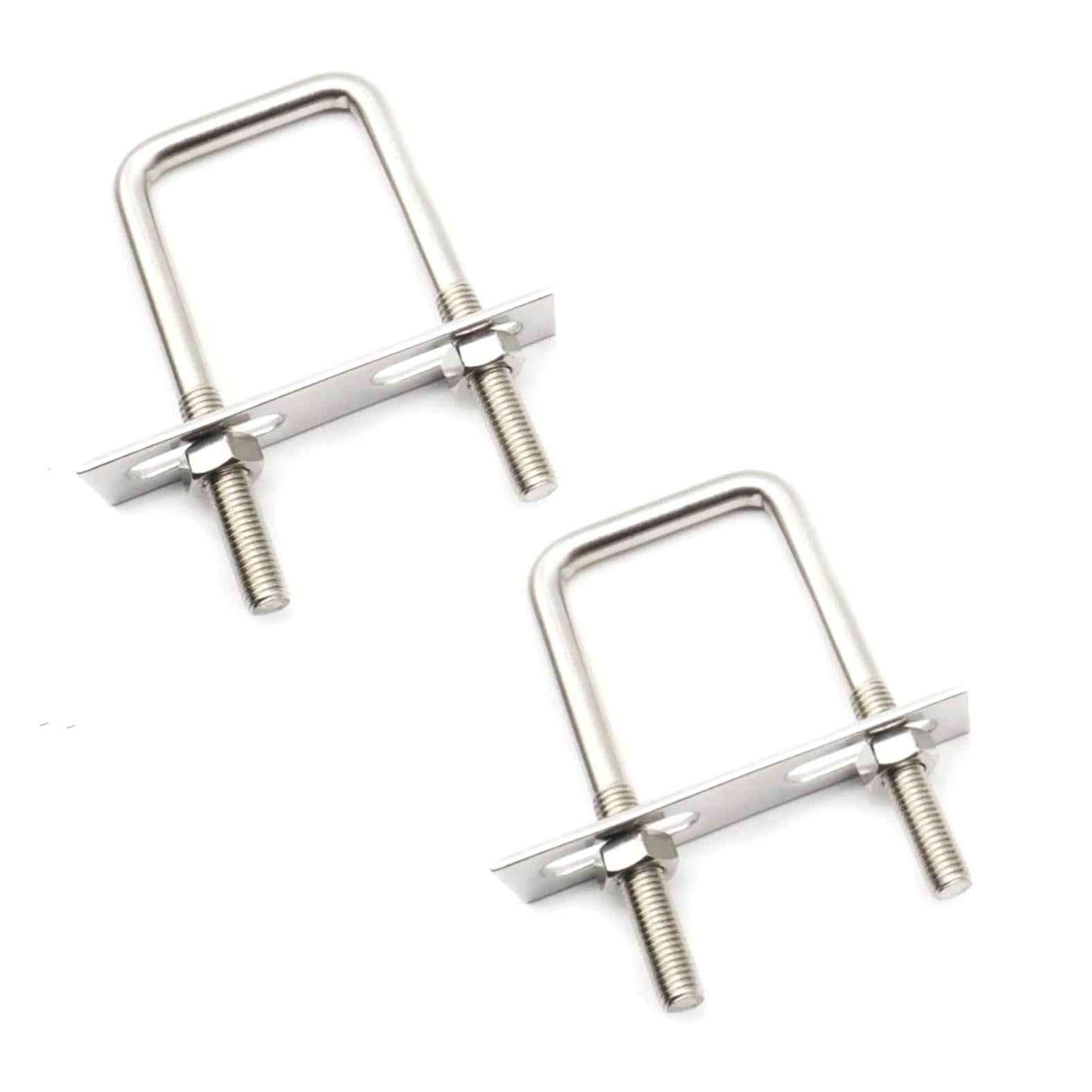Highcool Steel Square U Bolt Clamp, Square Tube Fasteners with Nut and ...