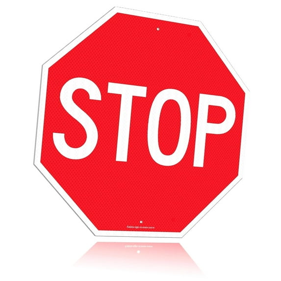 Highcool Stop Sign, 30 30 Inches Octagon Grade Sheeting Street Slow ...