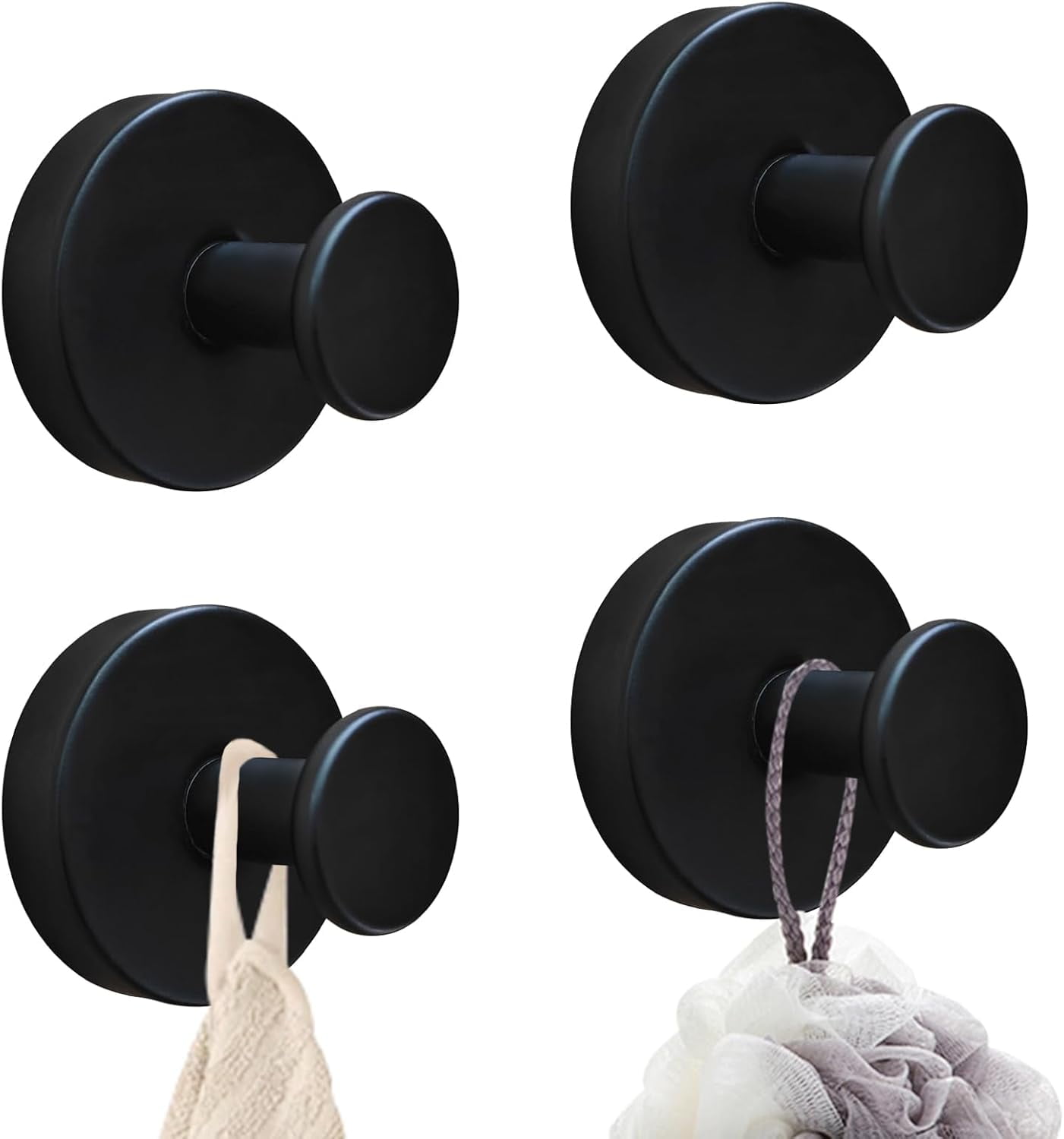 Highcool Suction Cup Hooks for Shower,4Pcs Stainless Steel Waterof ...