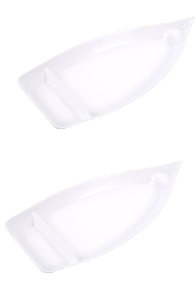 Highcool Sushi Shape Plate 2 Pack Melamine Sushi Style Sashimi Plate ...
