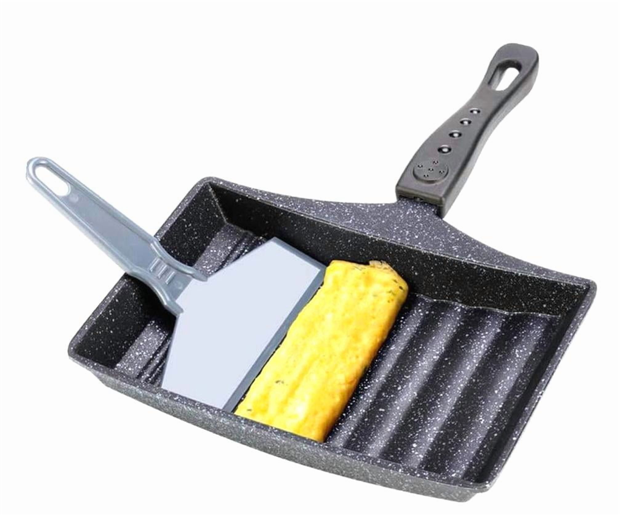 Highcool Tamagoyaki Non-Stick Frying Pan, Wave Bottom Maifanite Stone ...
