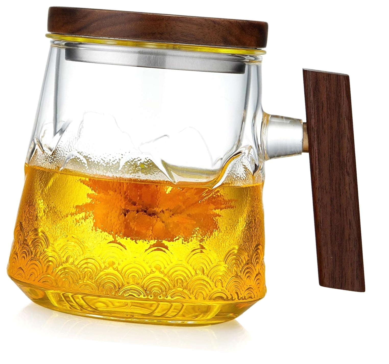 Highcool Tea Mug with Strainer and Cover, 570ml/19oz Big 3-Part Tea Cup ...