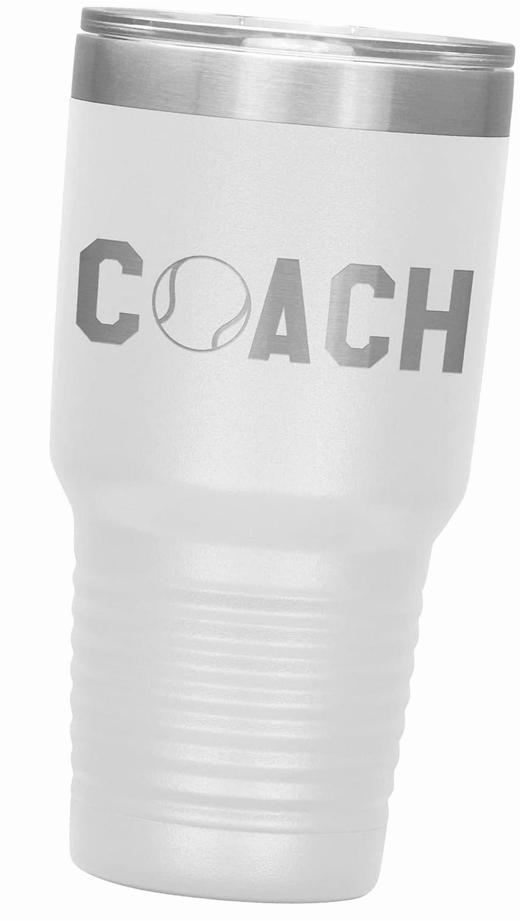 Highcool Tennis Tumbler - 30oz Insulated Engraved Steel Tennis Cup in ...