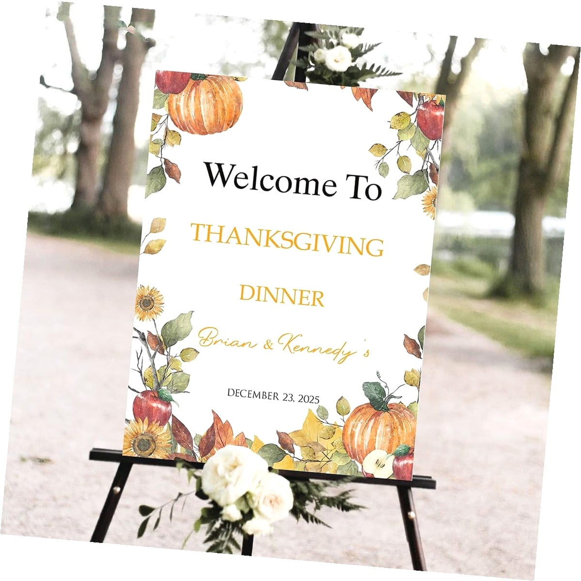 Highcool Thanksgiving Sign for Friendsgiving Dinner and Entrance ...