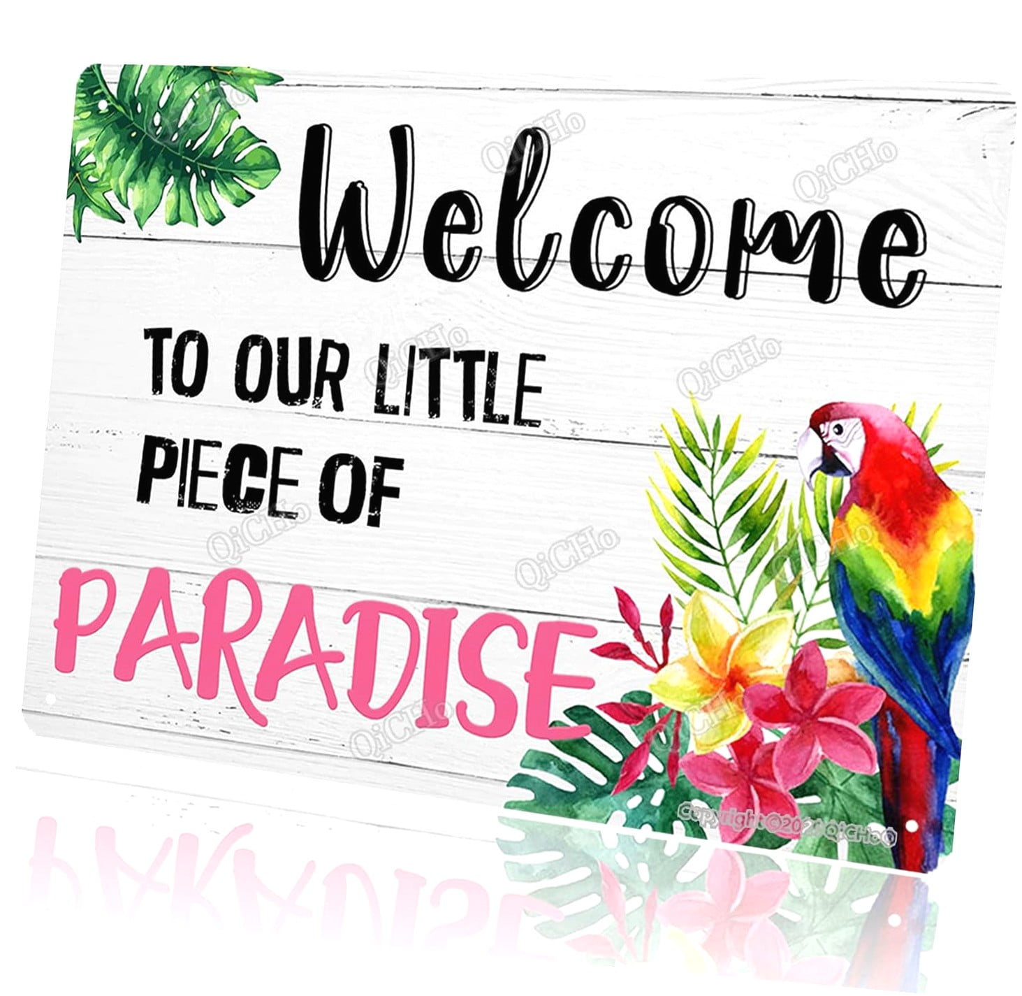 Highcool To Our Little Paradise Sign, 8"X12" All Weather Metal Sign ...