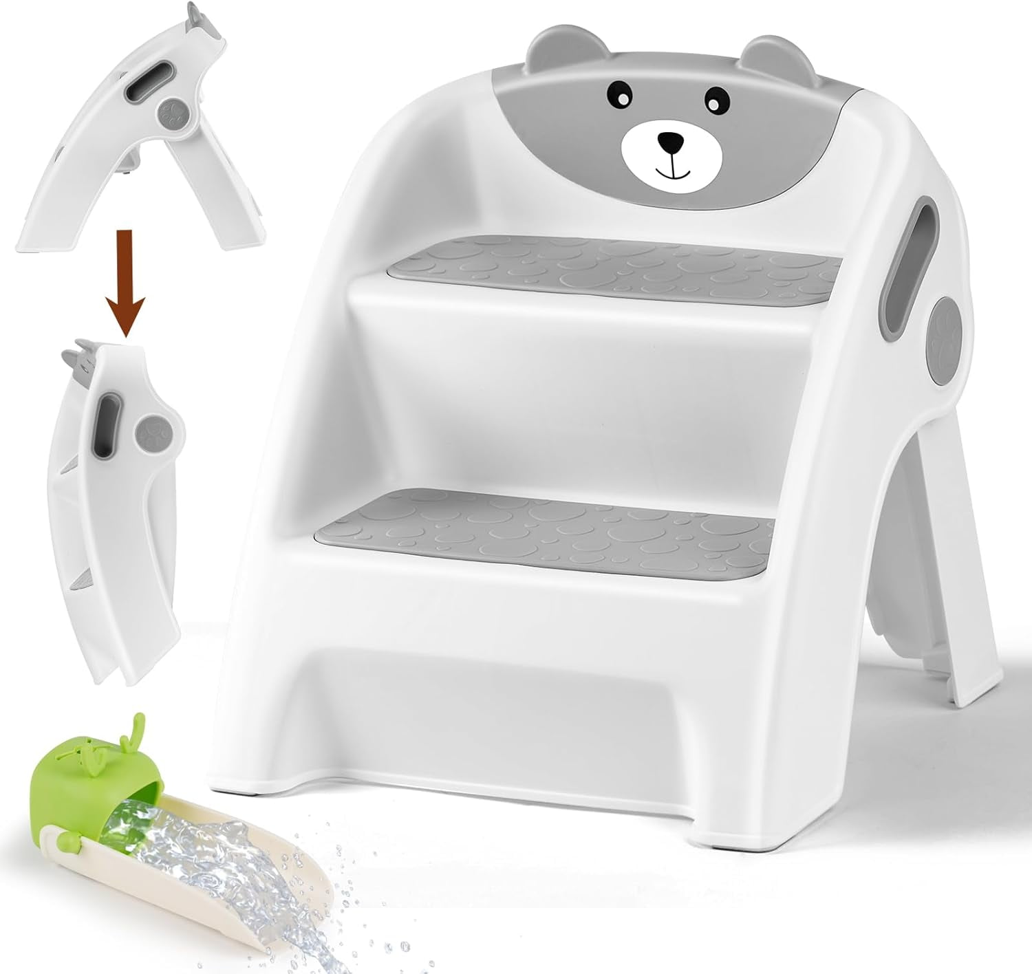 Highcool Toddler Step Stool,Two Step Stool for Potty Training，Non-Slip ...